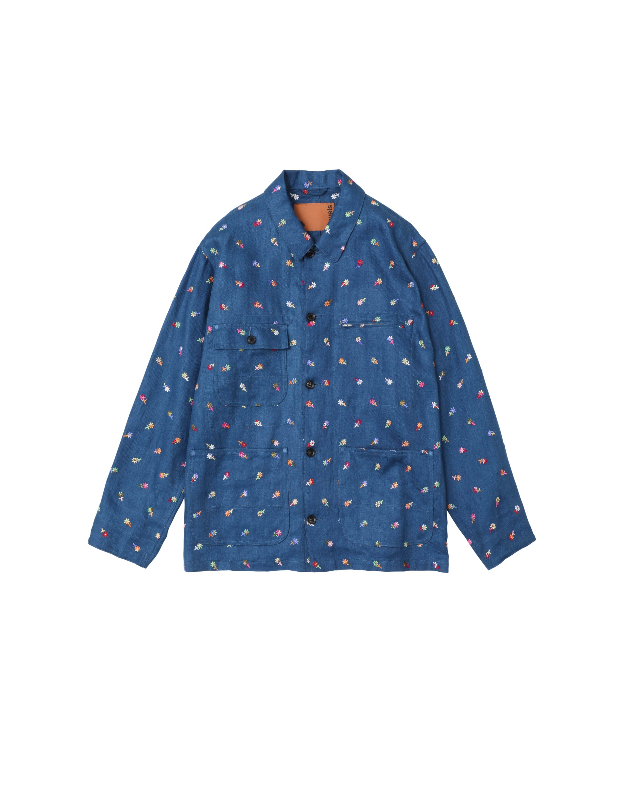 vowels | Embroidered Linen Chore Jacket